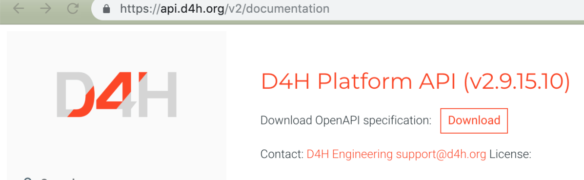 D4H API – Neukadye